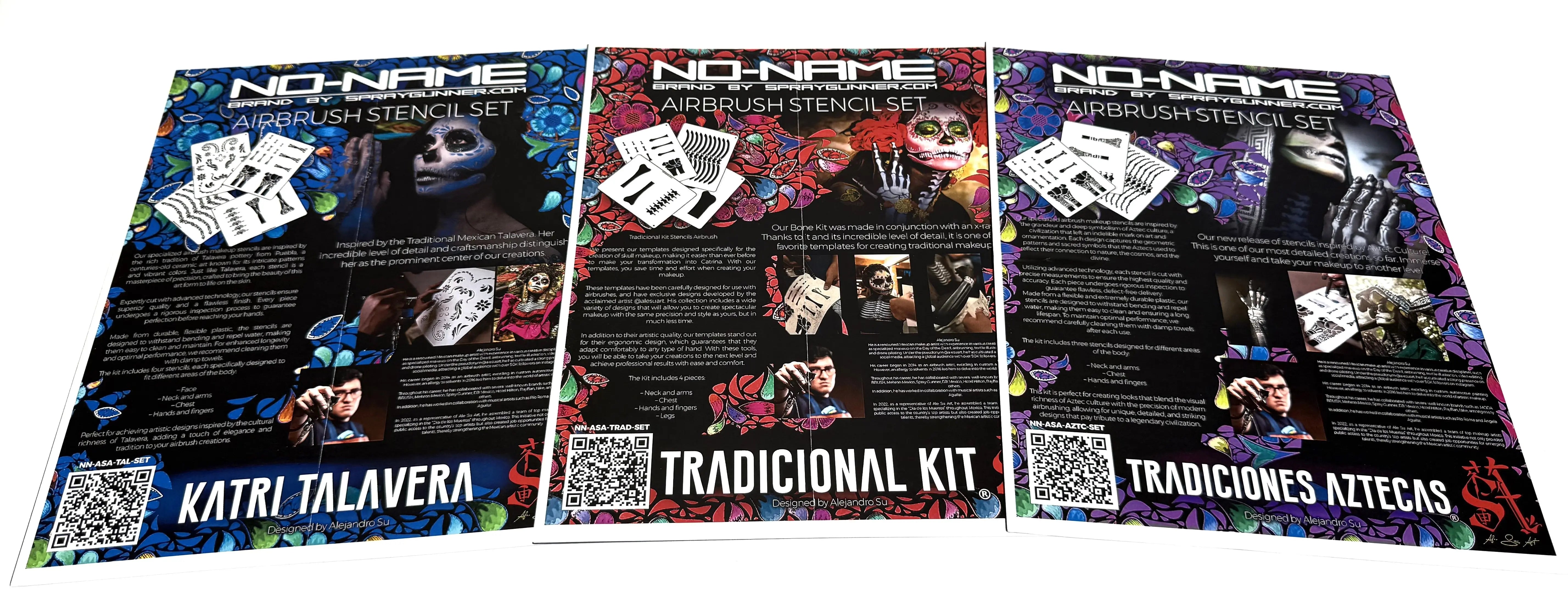 Get Ready for Halloween with Catrina Style Bone Stencil Sets for Body