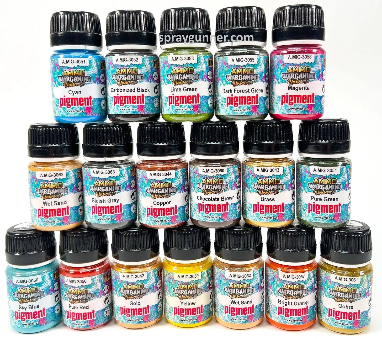 Wargaming Universe Pigments | Dry Pigments by AMMO | AMMO Models