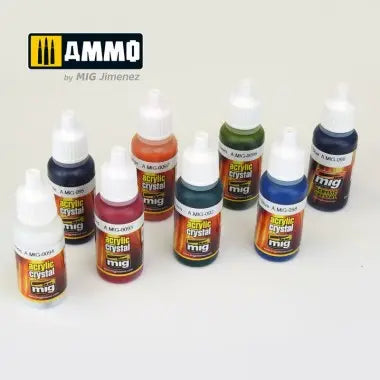 AMMO by Mig Crystal Colors – Transparent Acrylics for Model Effects