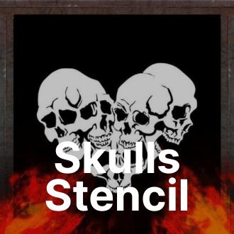 Skulls Stencil | Skull Patterns | Art, | Crafting |Art stencil
