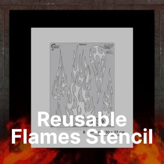 Flames Stencil | Creative Painting Templates | Easy Use
