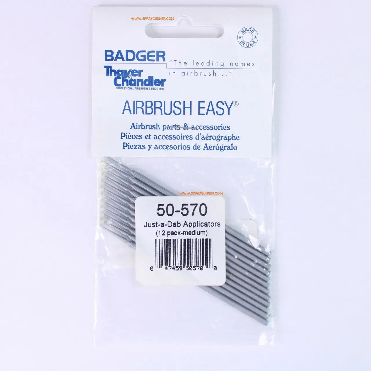 Badger Just-A-Dab Applicators (12 Pack-Medium) (50-570)