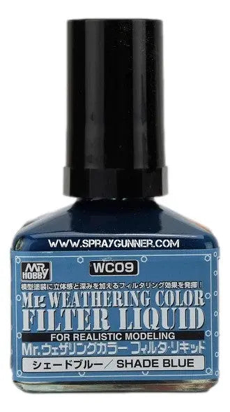 Mr.Weathering Color Model Paint: Filter Liquid Shade Blue