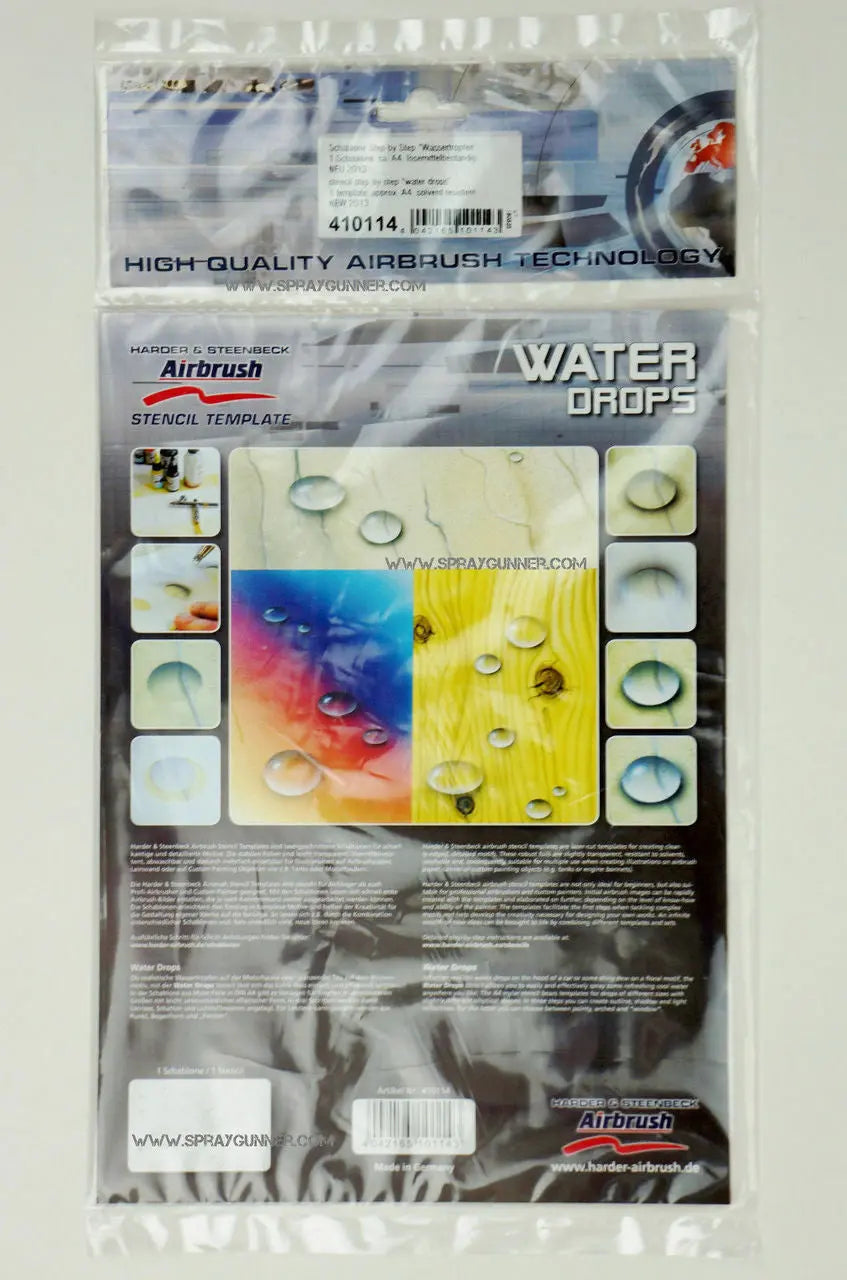 Harder and Steenbeck Airbrushing stencil "water drops" (410114)