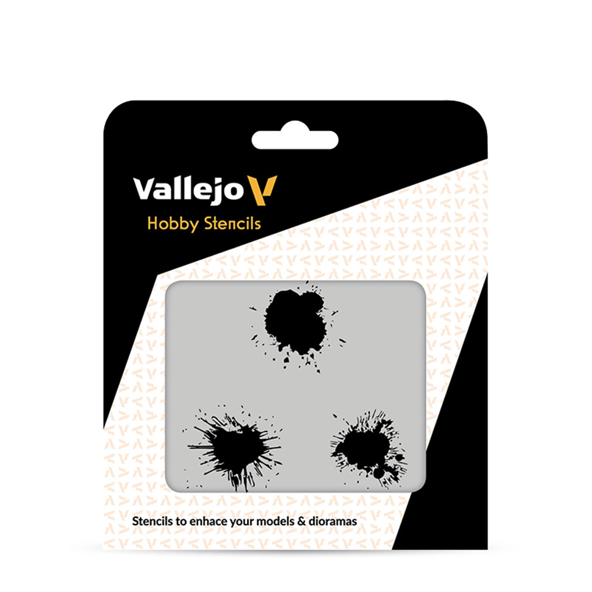 Vallejo Hobby Stencils: Paint Stains (125x125mm)