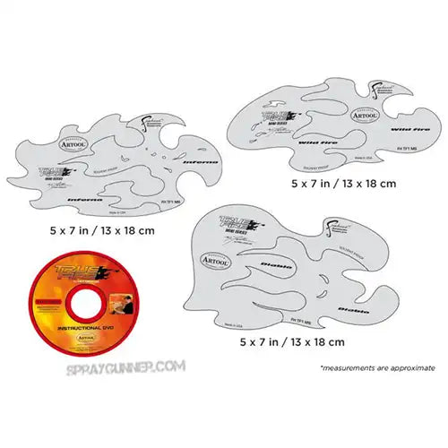 Artool True Fire Mini Series Set Freehand Airbrush Template by Craig F